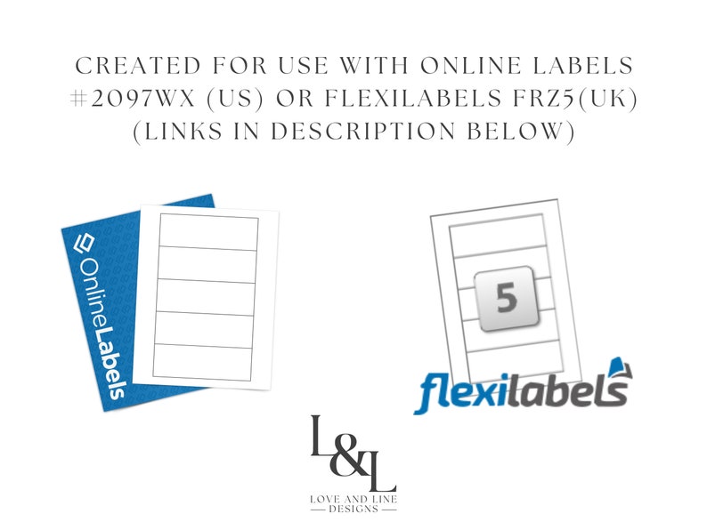 CLASSIC Wrap Label Template for US and Uk/europe Wedding Stationery ...