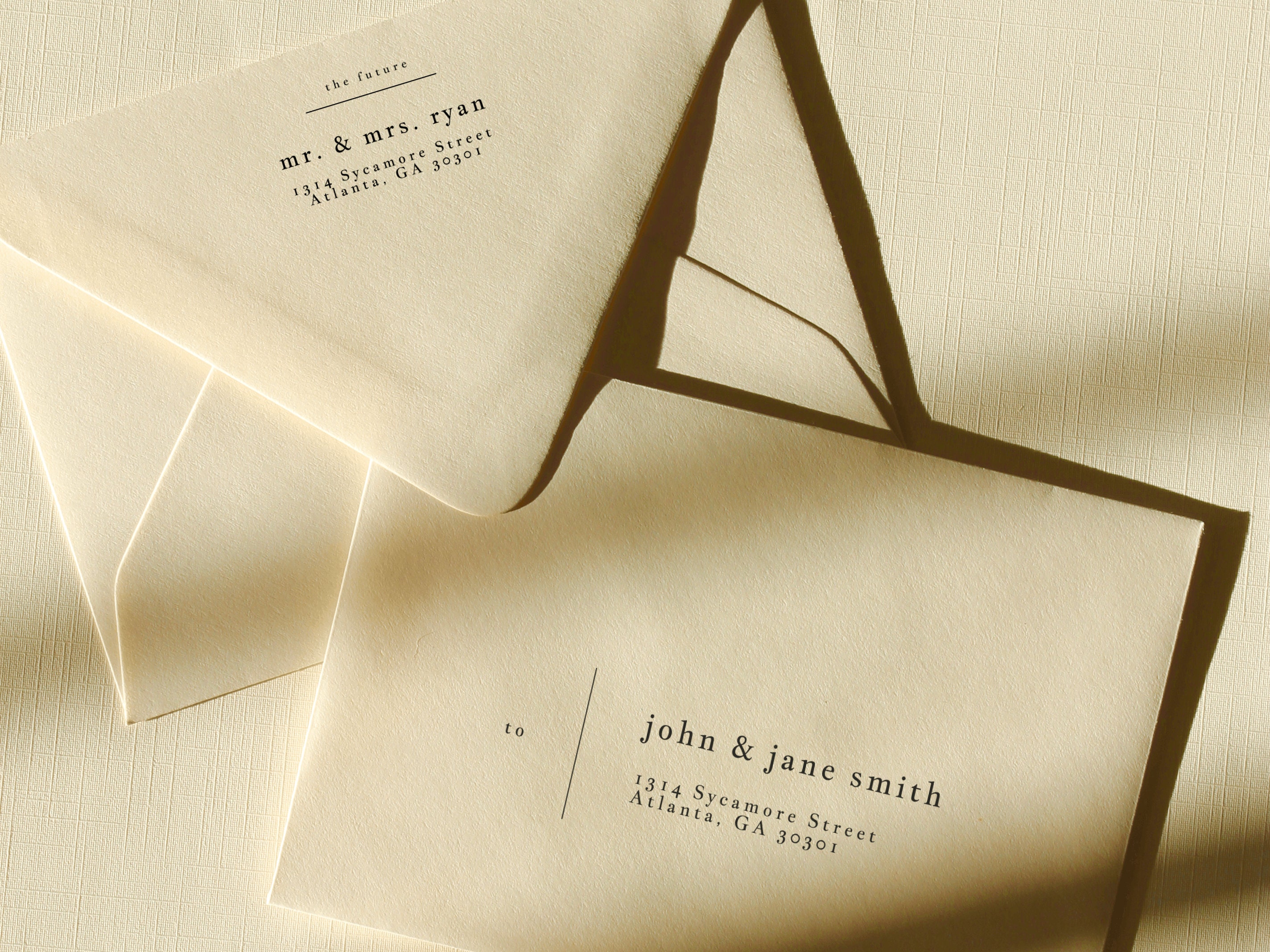 MINIMAL Envelope Addressing Template Wedding Invitation RSVP DIY Fully ...