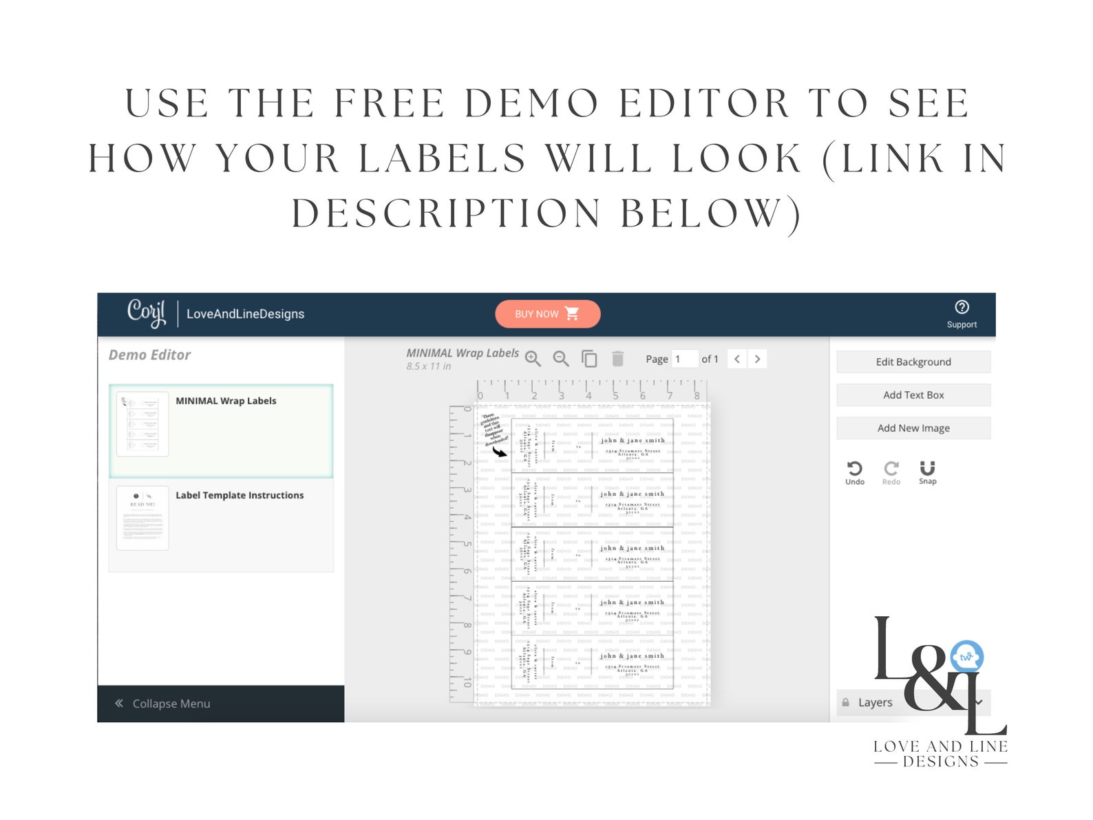 DELICATE Wrap Label Template DIY Wedding Stationery Editable Printable ...