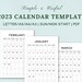 Printable 2023 Monthly Calendar Template A5/a4/a3/letter ,year at a ...