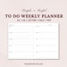 Printable Weekly Planner Insert: Week on Two Pages (A4, A5, Letter ...