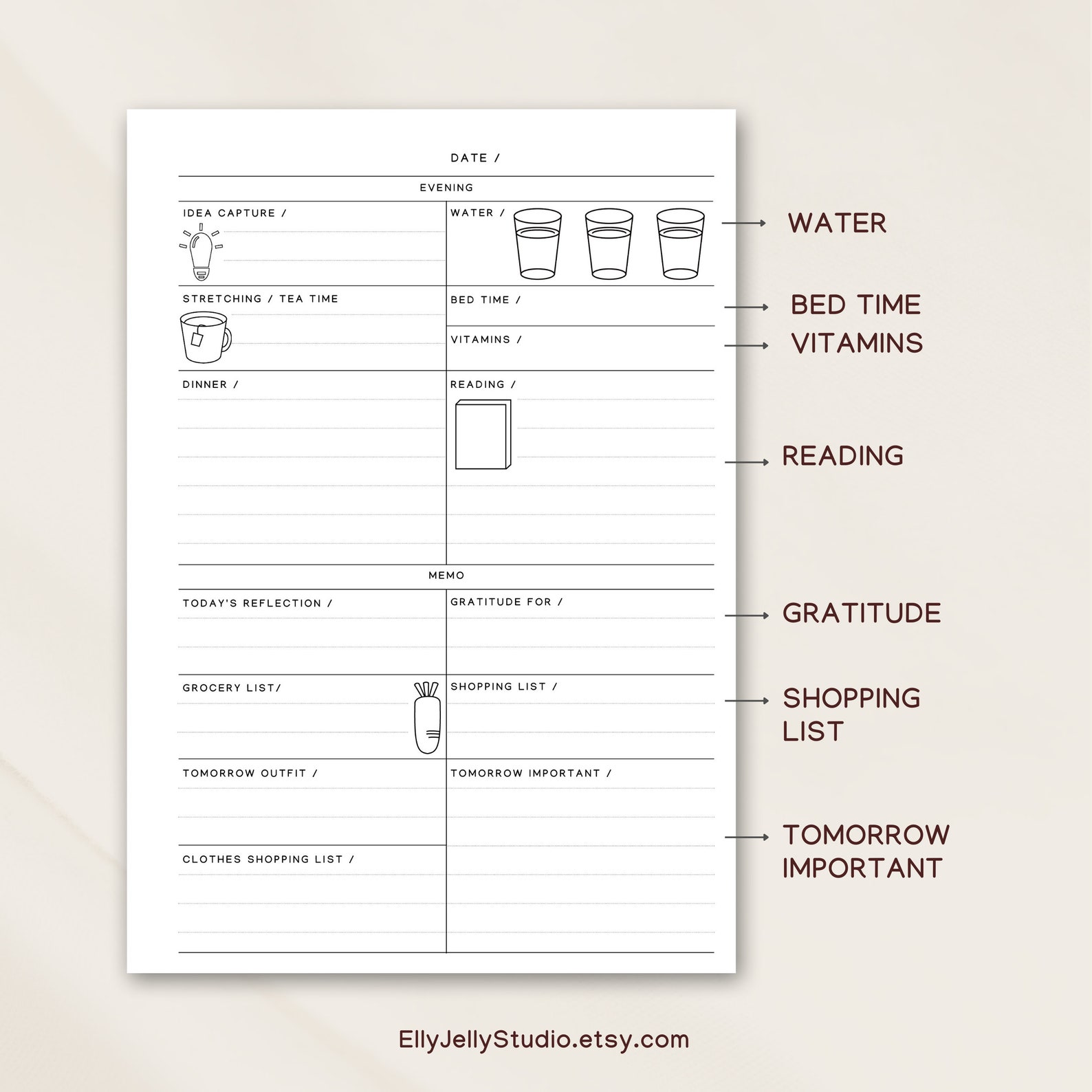 Daily Routine Planner Printable,daily Routine Check,morning Afternoon ...