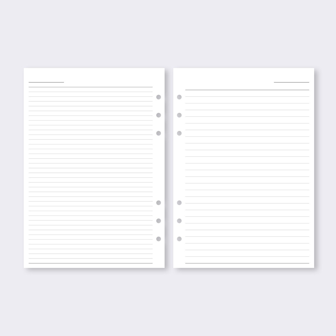Printable Lined Notes Paper Insert Page,5mm,7mm,10mm,a5,a4,us Letter ...