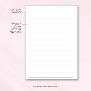 Printable Lined Notes Paper Insert Page,5mm,7mm,10mm,a5,a4,us Letter ...