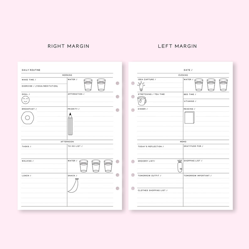 Daily Routine Planner Printable,daily Routine Check,morning Afternoon ...