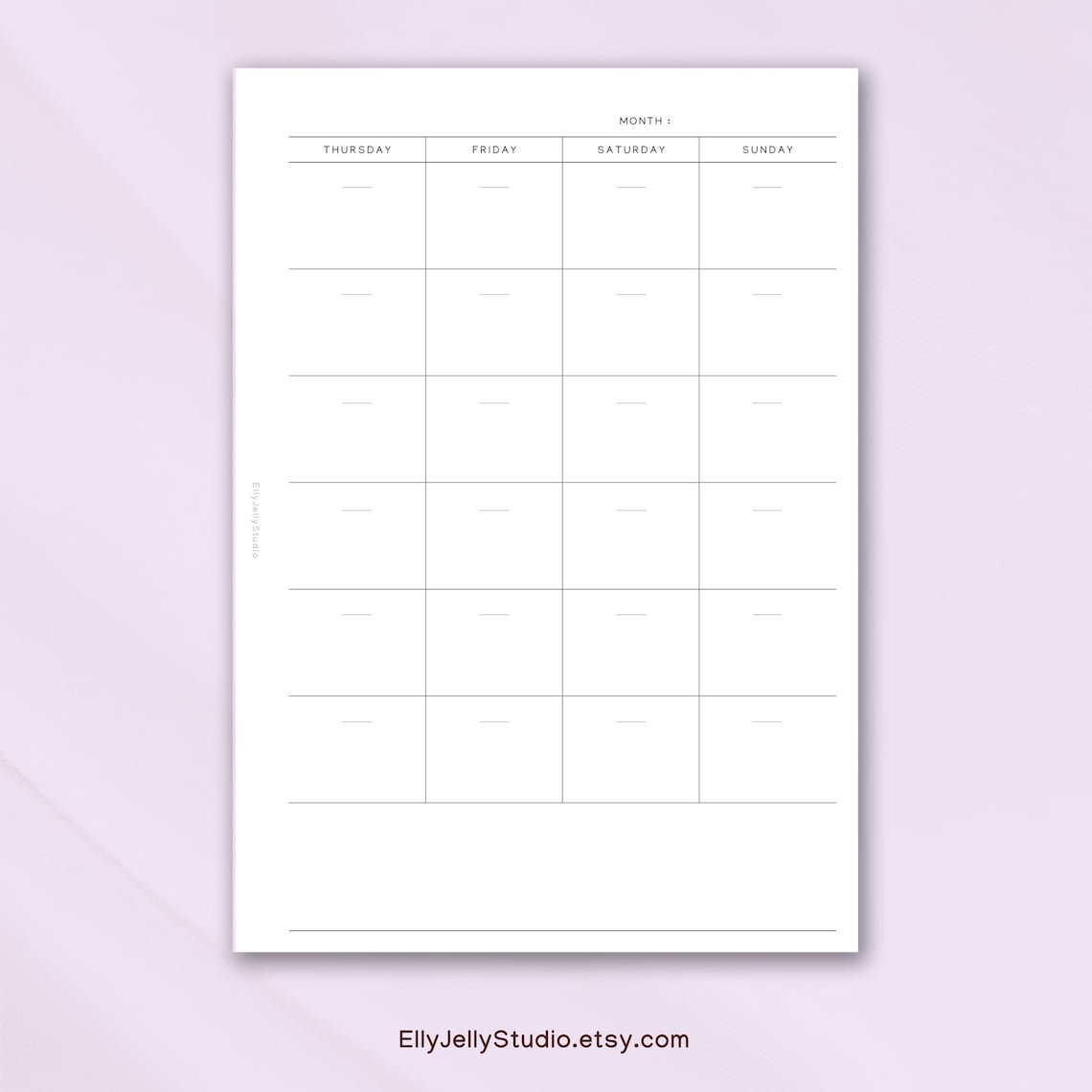 Monthly Schedule Planner Printable A5A4US - Etsy