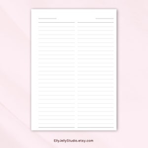 Printable Lined Columns Note Paper Insert Page,5mm,7mm,10mm,a5,a4,us ...