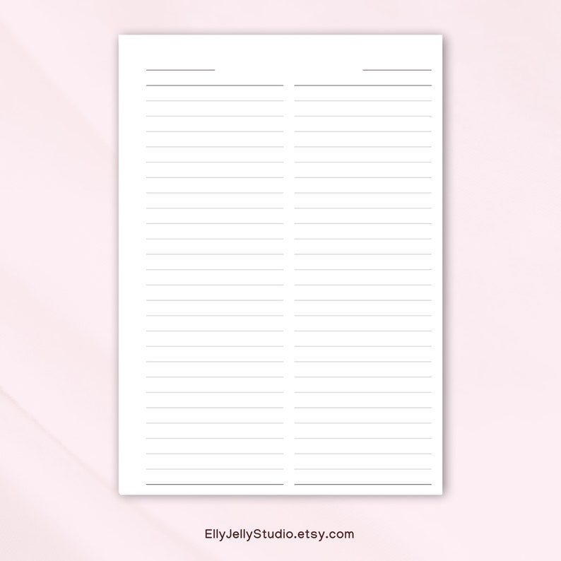 Printable Lined Columns Note Paper Insert Page,5mm,7mm,10mm,a5,a4,us ...