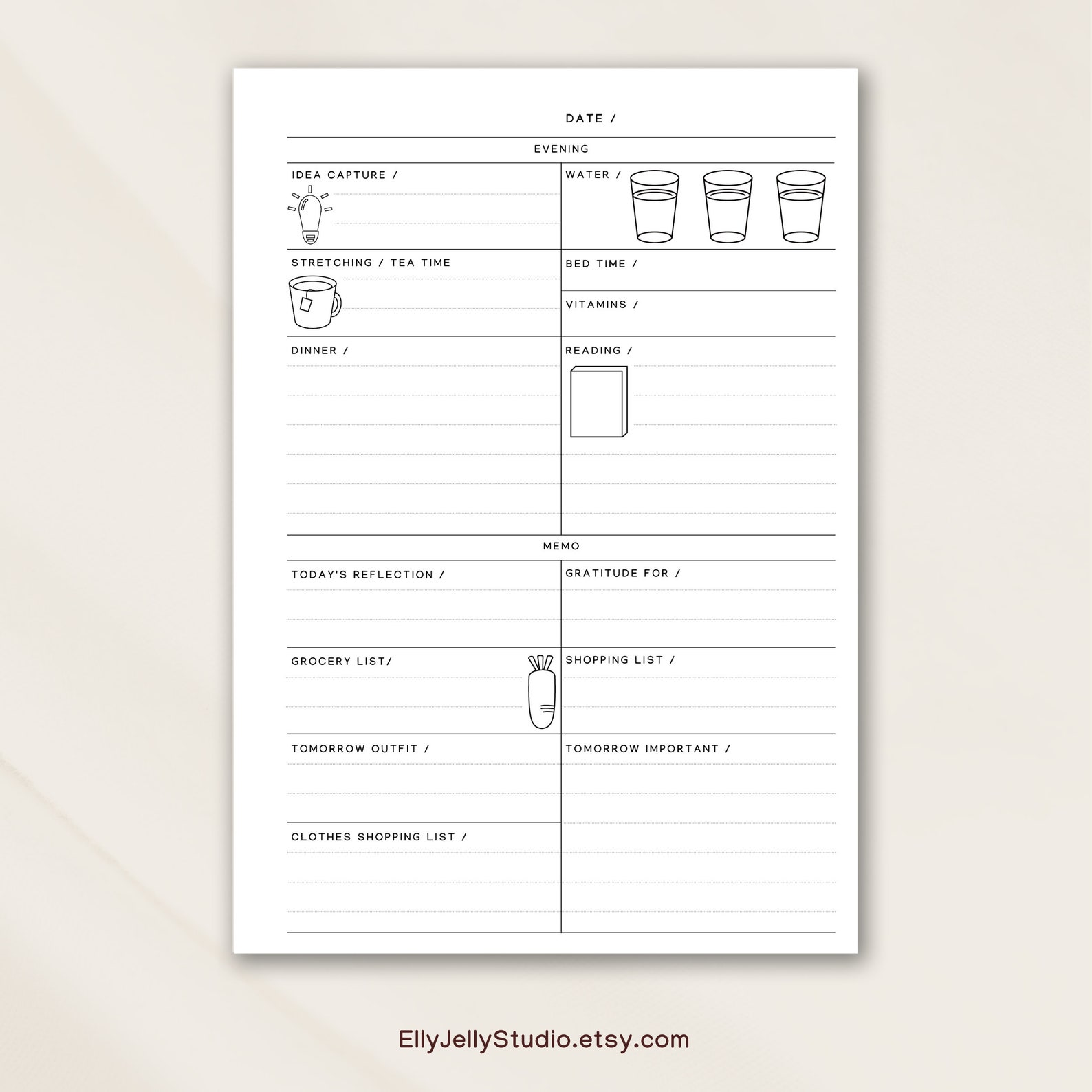 Daily Routine Planner Printable,daily Routine Check,morning Afternoon ...