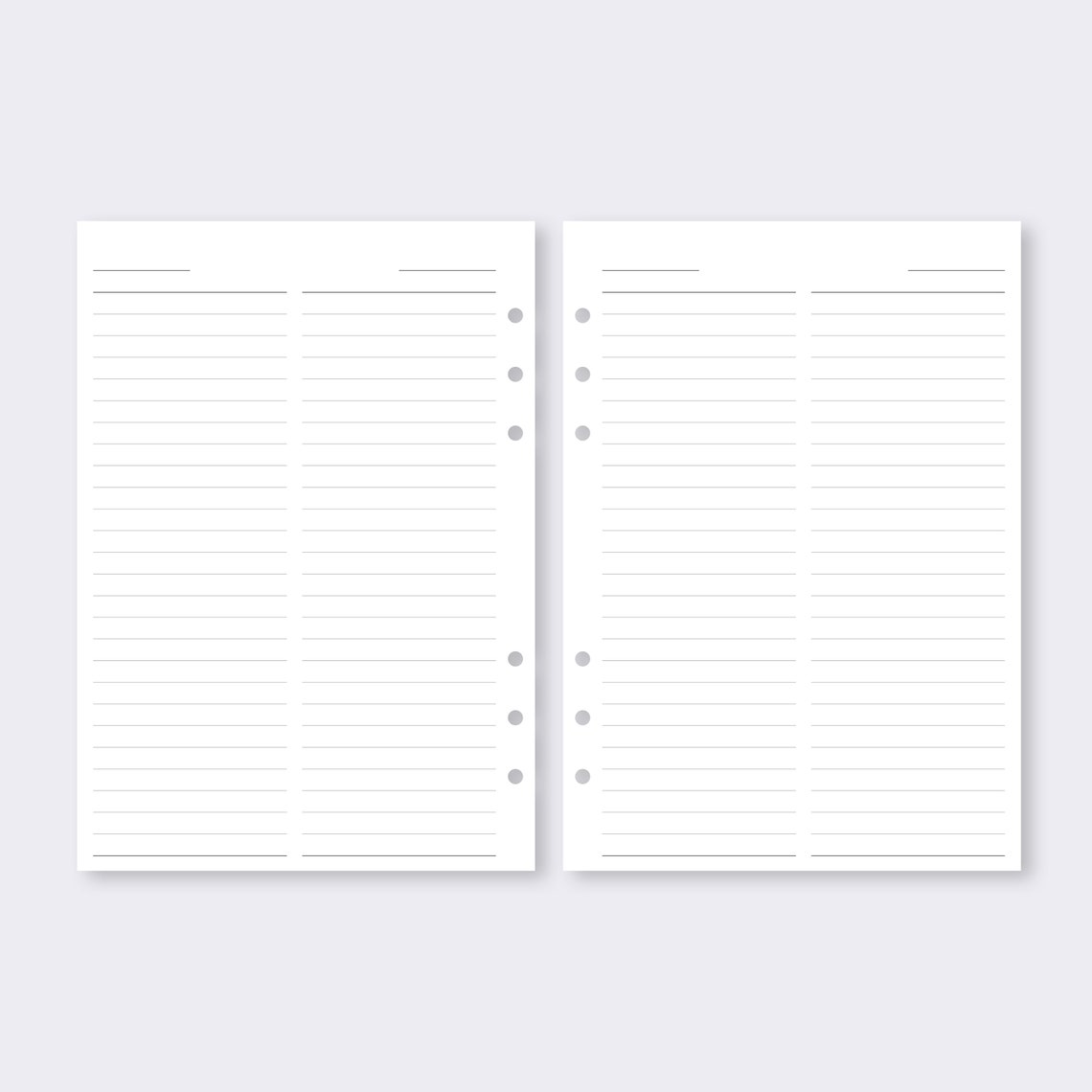 Printable Lined Columns Note Paper Insert Page,5mm,7mm,10mm,a5,a4,us ...