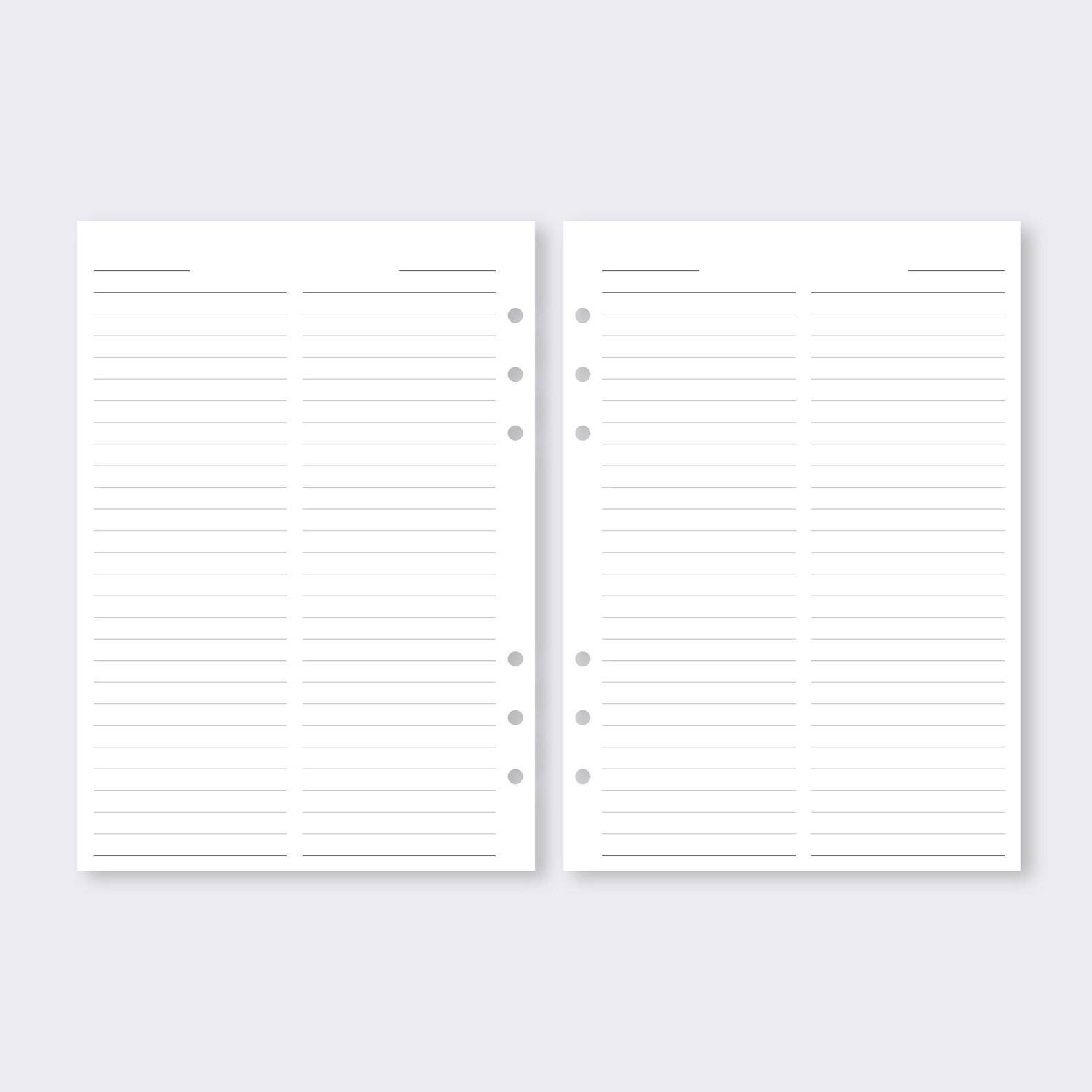 Printable Lined Columns Note Paper Insert Page,5mm,7mm,10mm,a5,a4,us ...