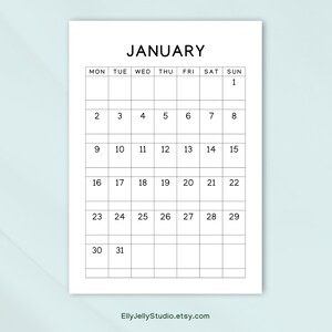 Printable 2023 Monthly Calendar Template A5/a4/a3/letter ,year at a ...