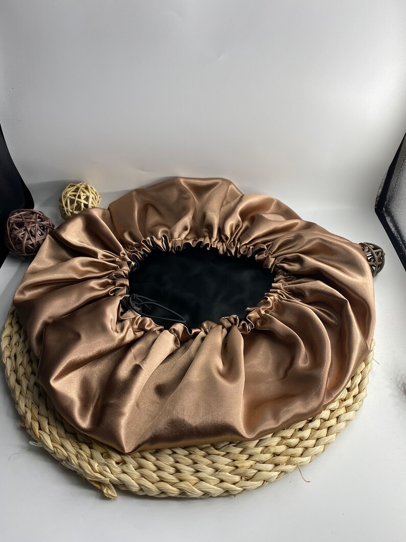 XL Reversible Satin Lined Satin Bonnet With Elastic or Adjustable ...