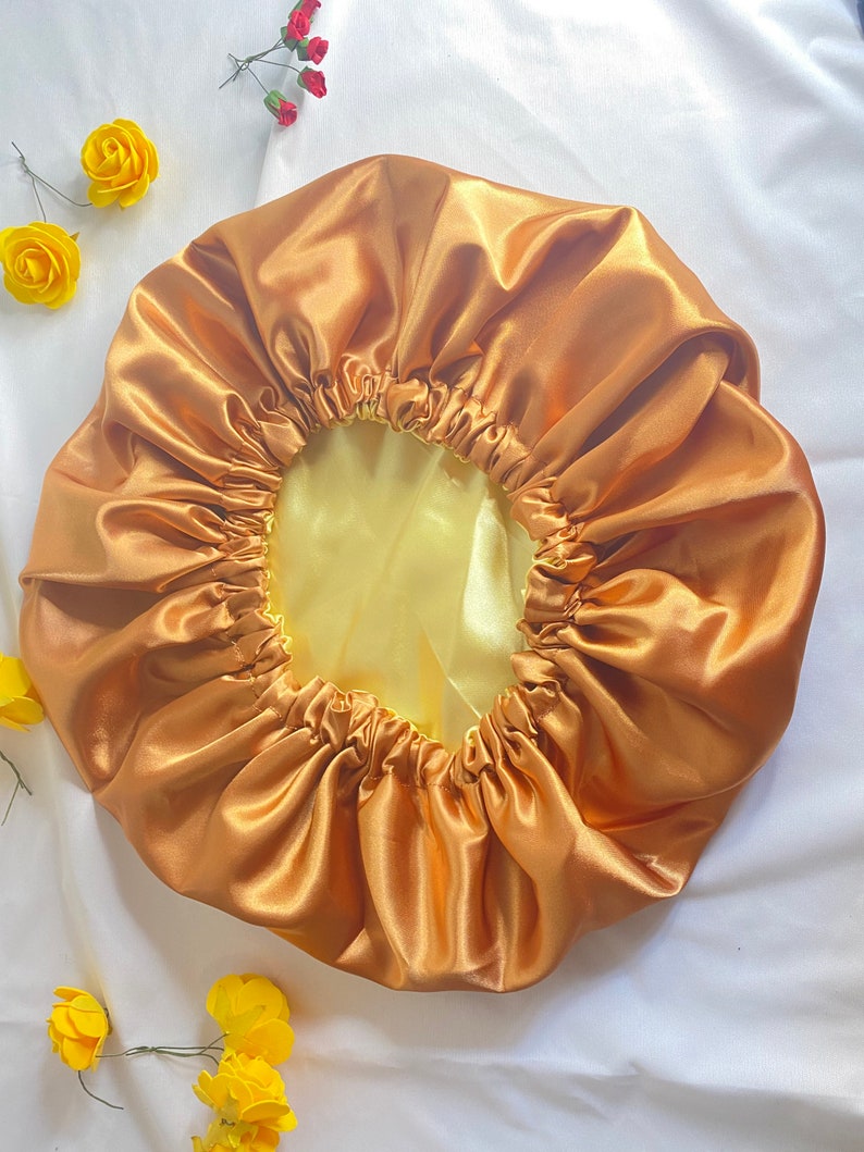 XL Reversible Satin Lined Satin Bonnet With Elastic or Adjustable ...
