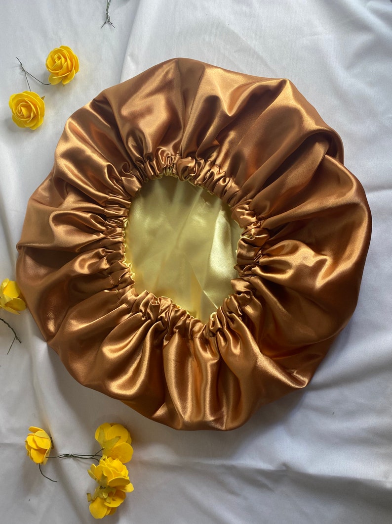 XL Reversible Satin Lined Satin Bonnet With Elastic or Adjustable ...