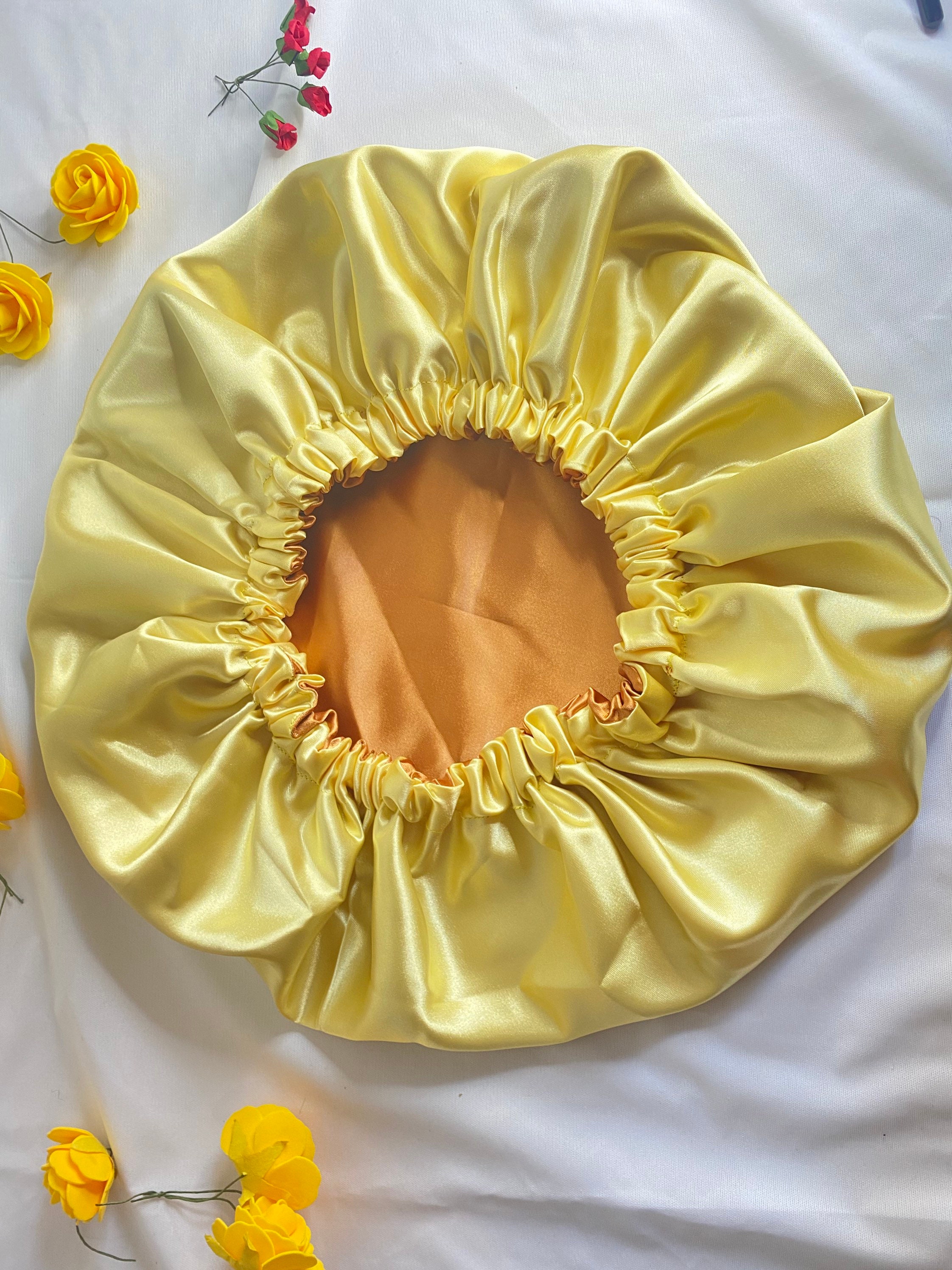 XL Reversible Satin Lined Satin Bonnet With Elastic or Adjustable ...