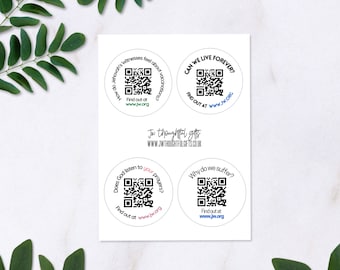Qr Code Round Stickers - Etsy