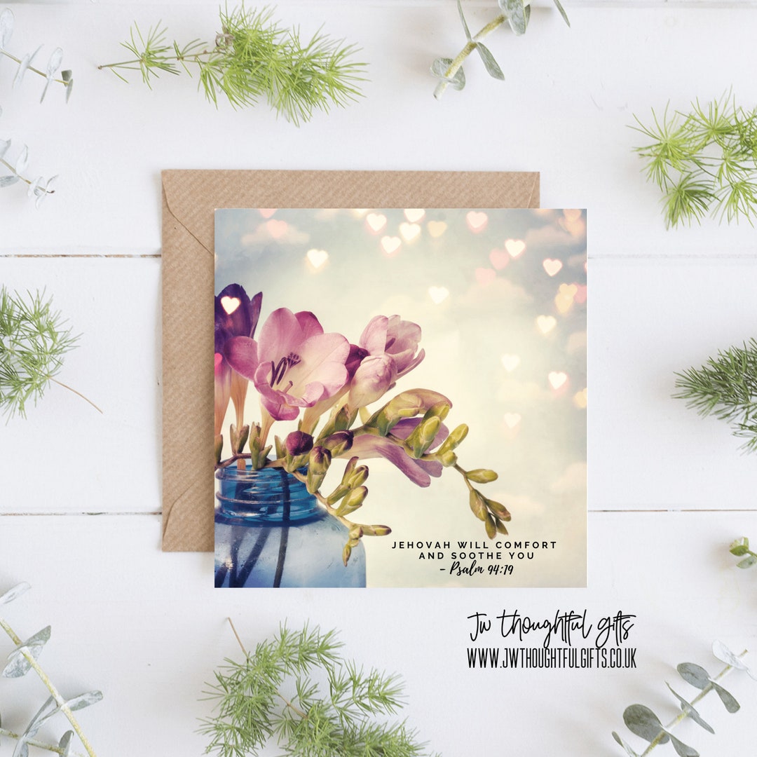 Jehovah Will Comfort and Soothe You, Encouragement Card Based on Psalm ...
