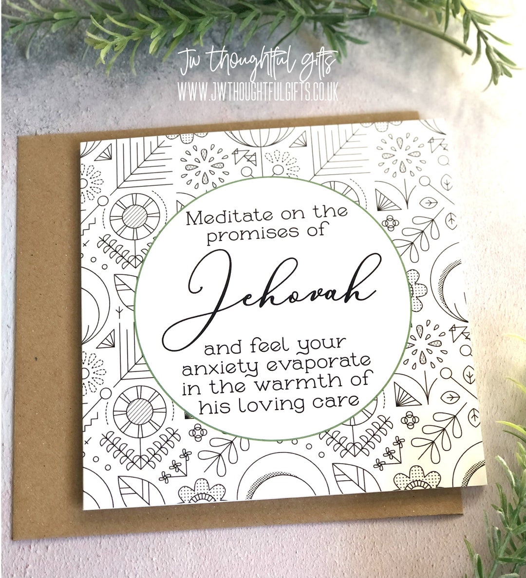 Meditate on the Promises of Jehovah. JW Encouragement Card, JW Greeting ...
