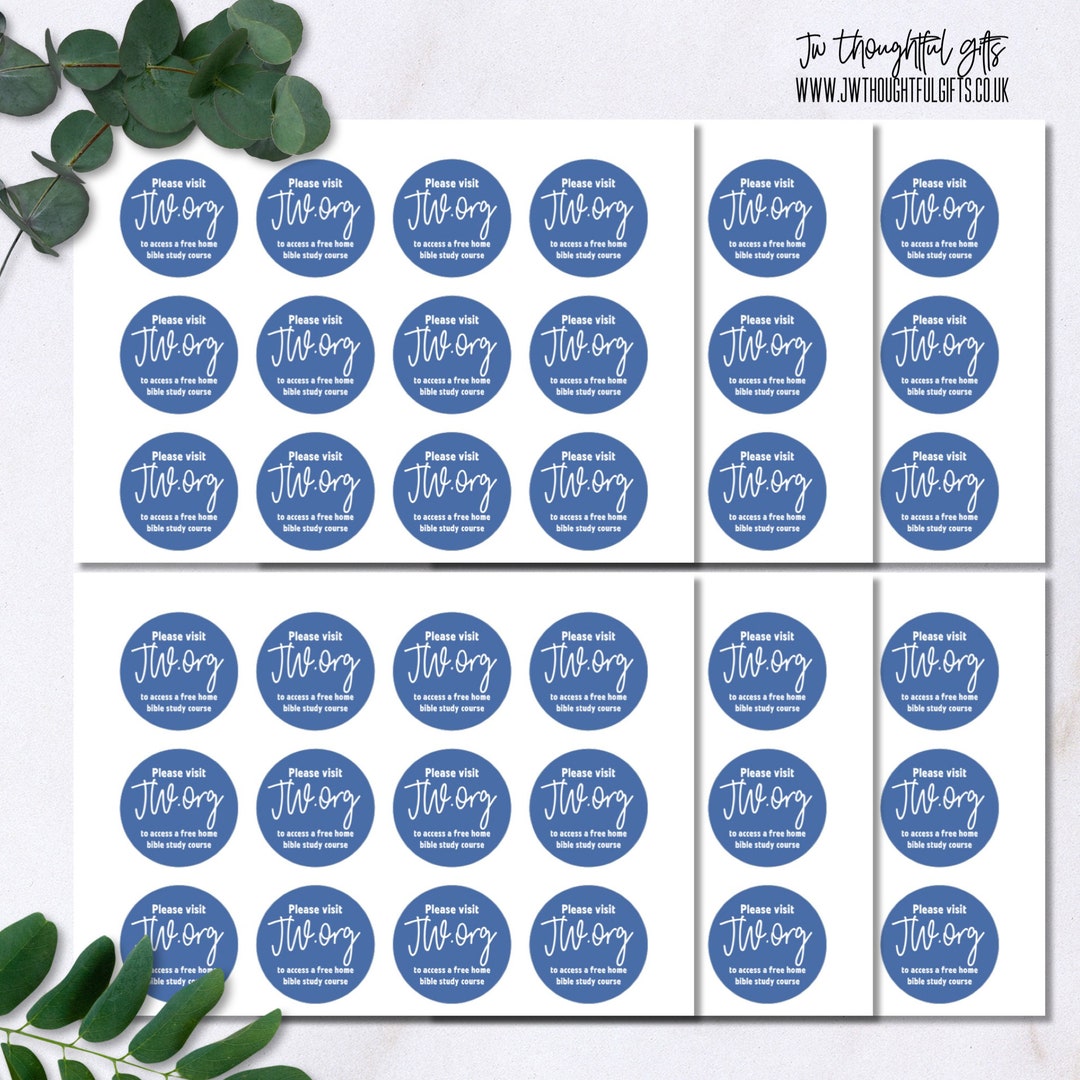 Jw.org Round Label, 72 Stickers, Please Visit Jw.org to Access a Free ...