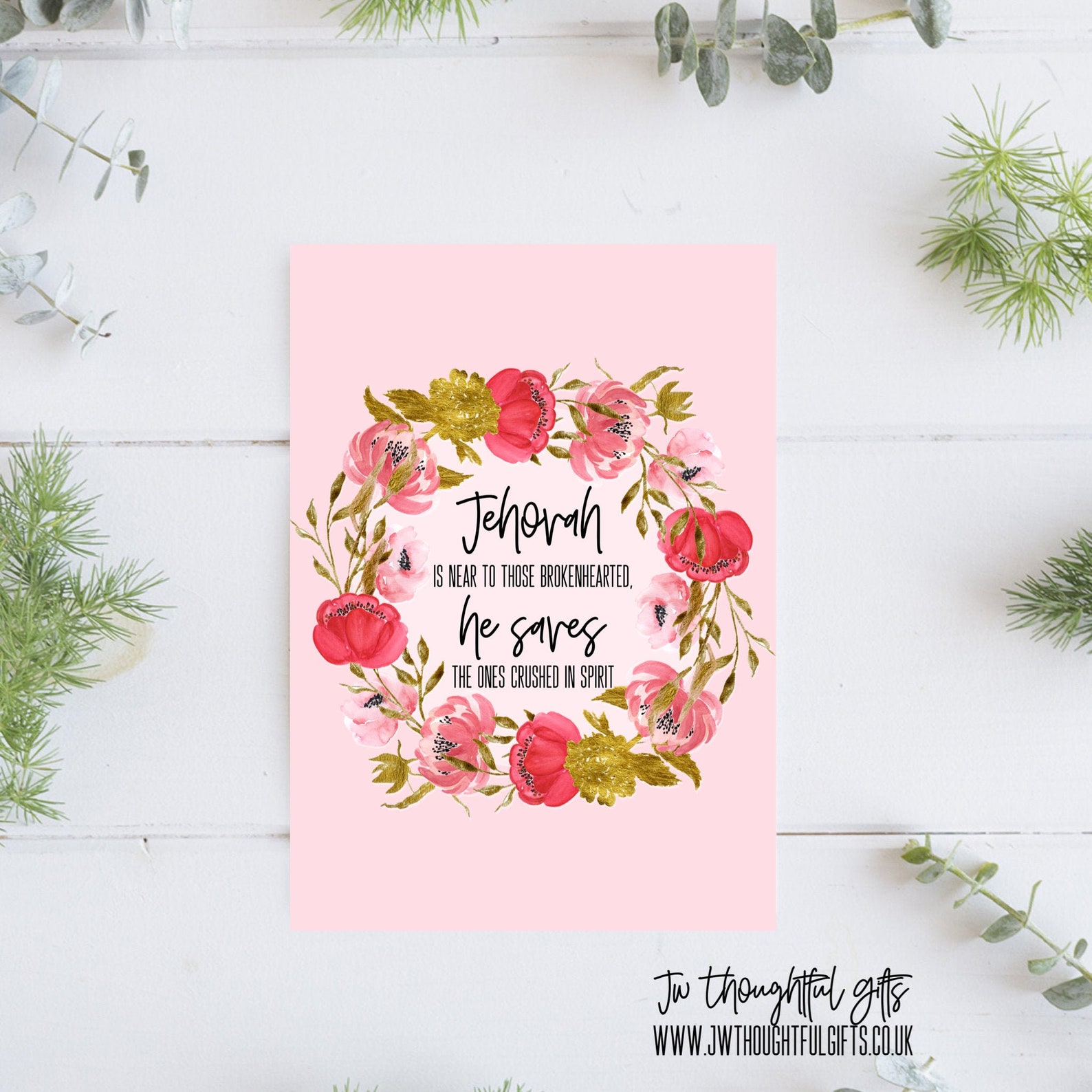 JW Encouragement Card, JW Greeting Card, Scripture Card, Jehovah is ...