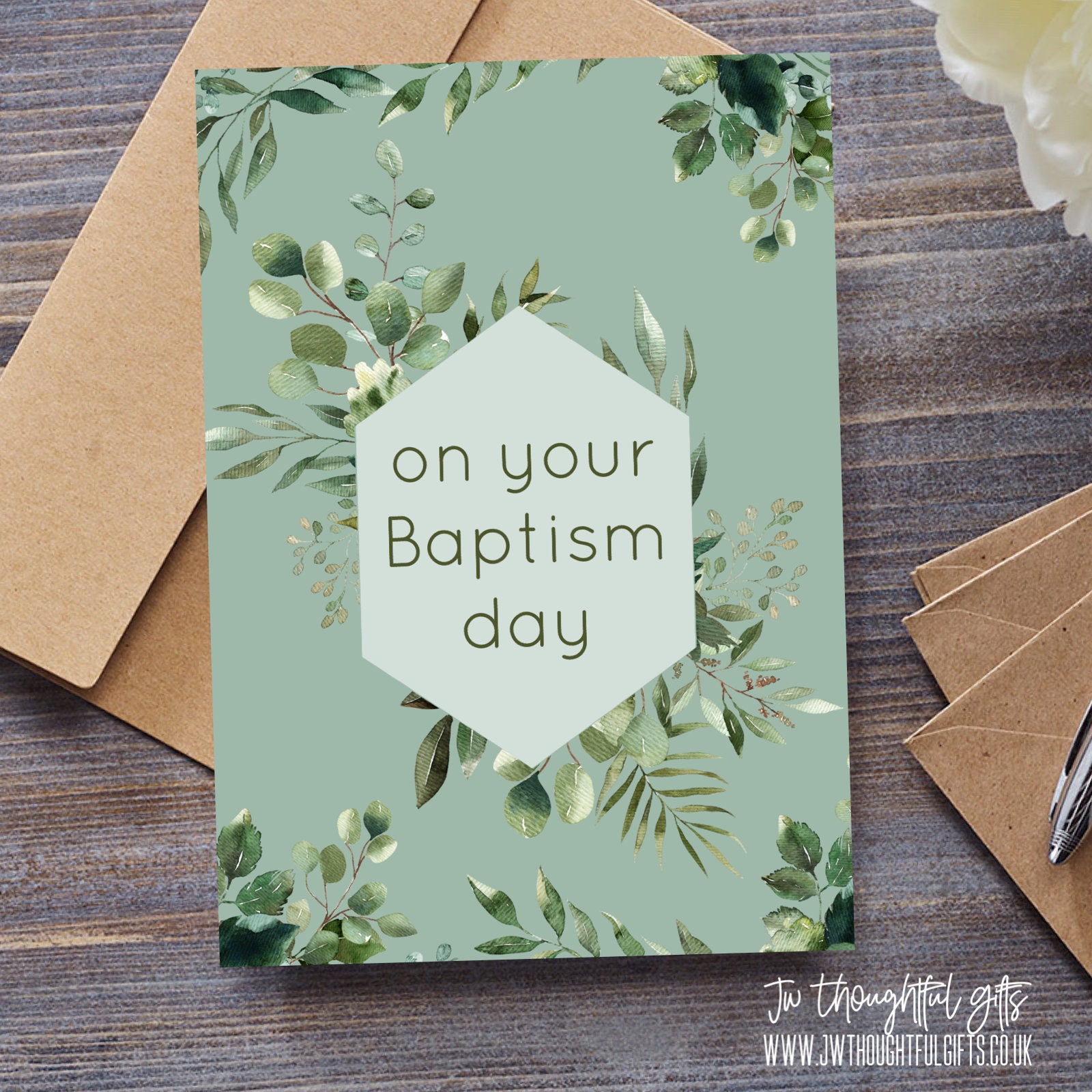 On your baptism day JW greeting card congratulations card | Etsy