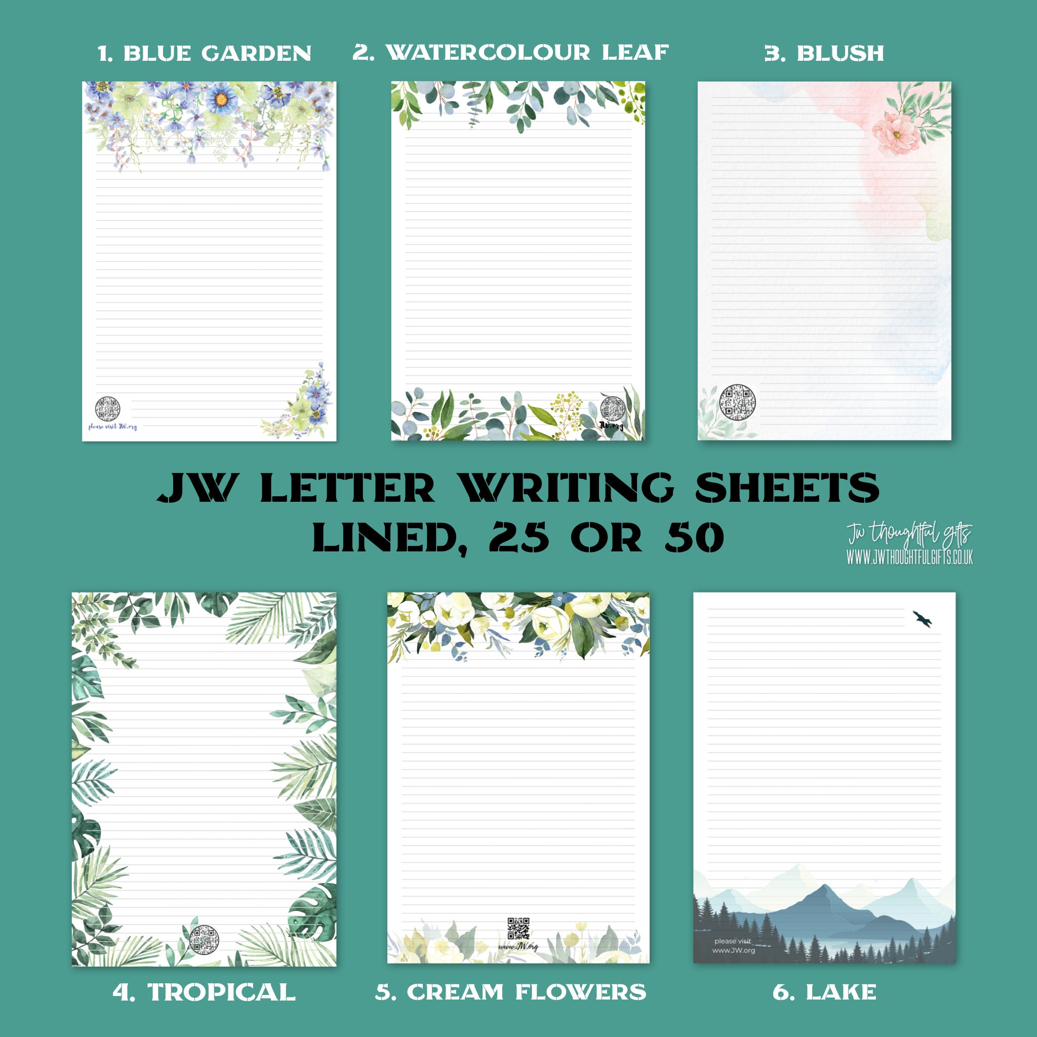 JW Ministry Letter Writing Paper Dispatched Within 3 Working - Etsy