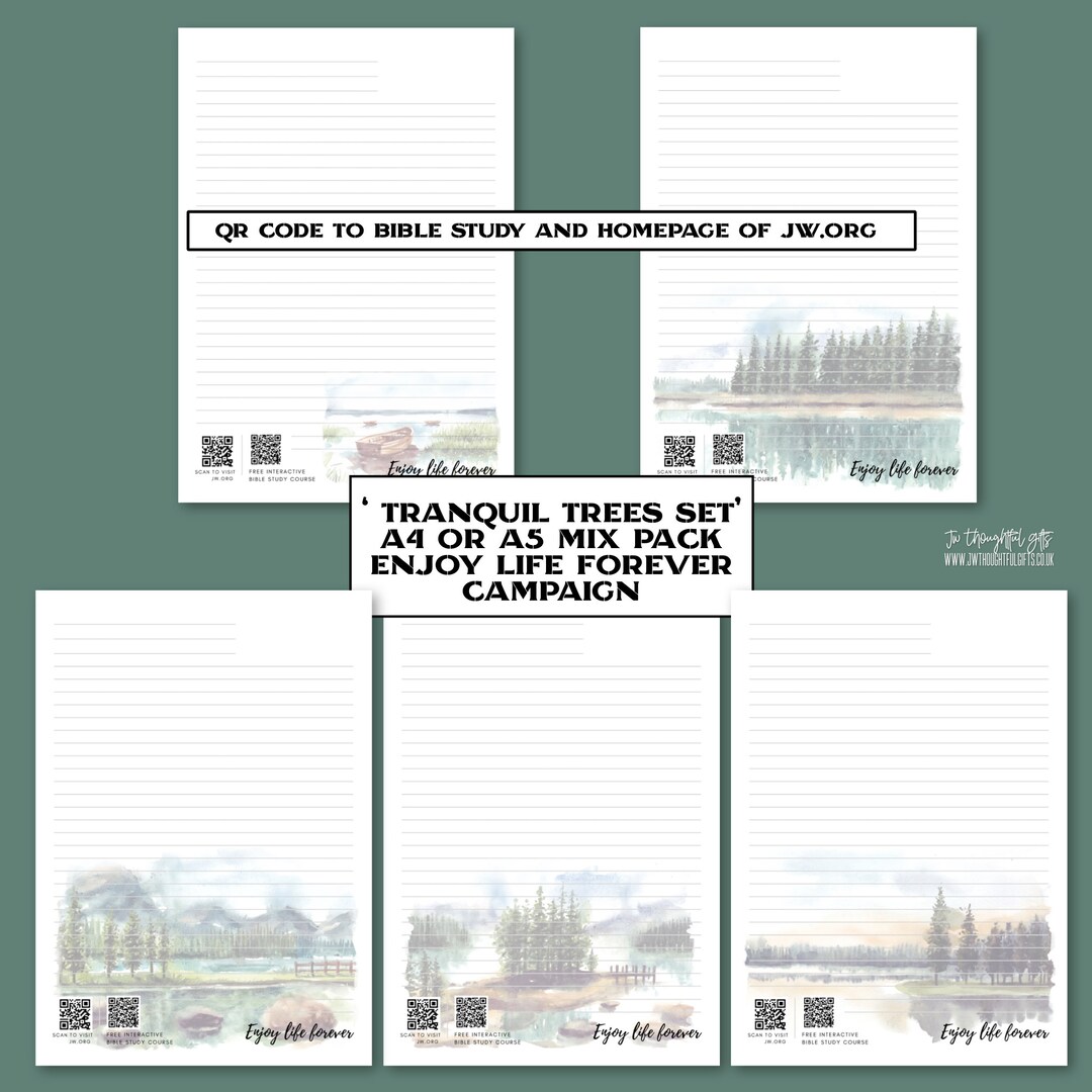 Enjoy Life Forever ‘tranquil Trees’ Mix Pack - JW Ministry Letter ...