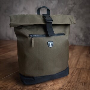 Women Rucksack in Camel Colour - Roll-top Rucksack for Everyday ...