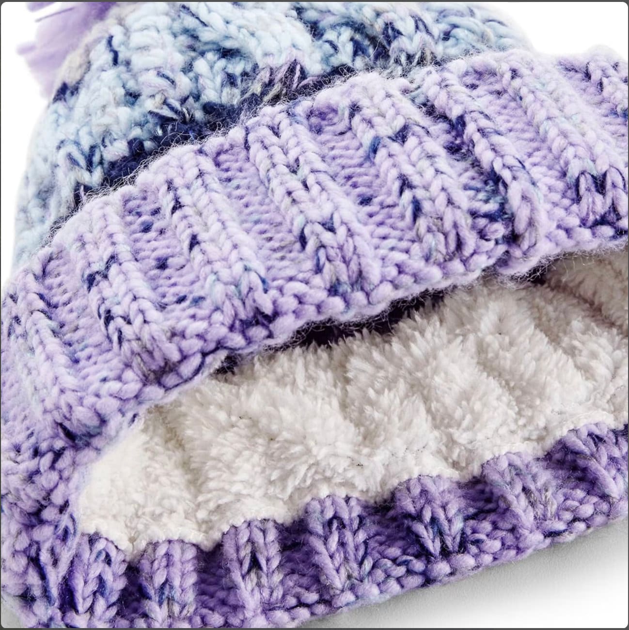 Purple Winter Hat for Nature Enthusiasts Bobble Eco Friendly Winter ...