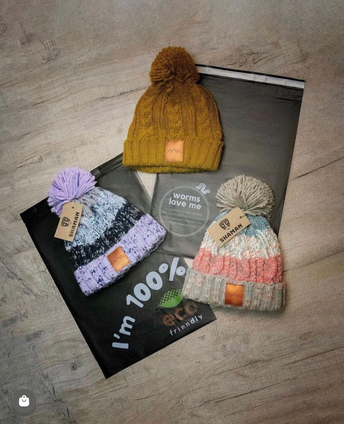 Purple Winter Hat for Nature Enthusiasts Bobble Eco Friendly Winter ...