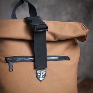 Women Rucksack in Camel Colour - Roll-top Rucksack for Everyday ...