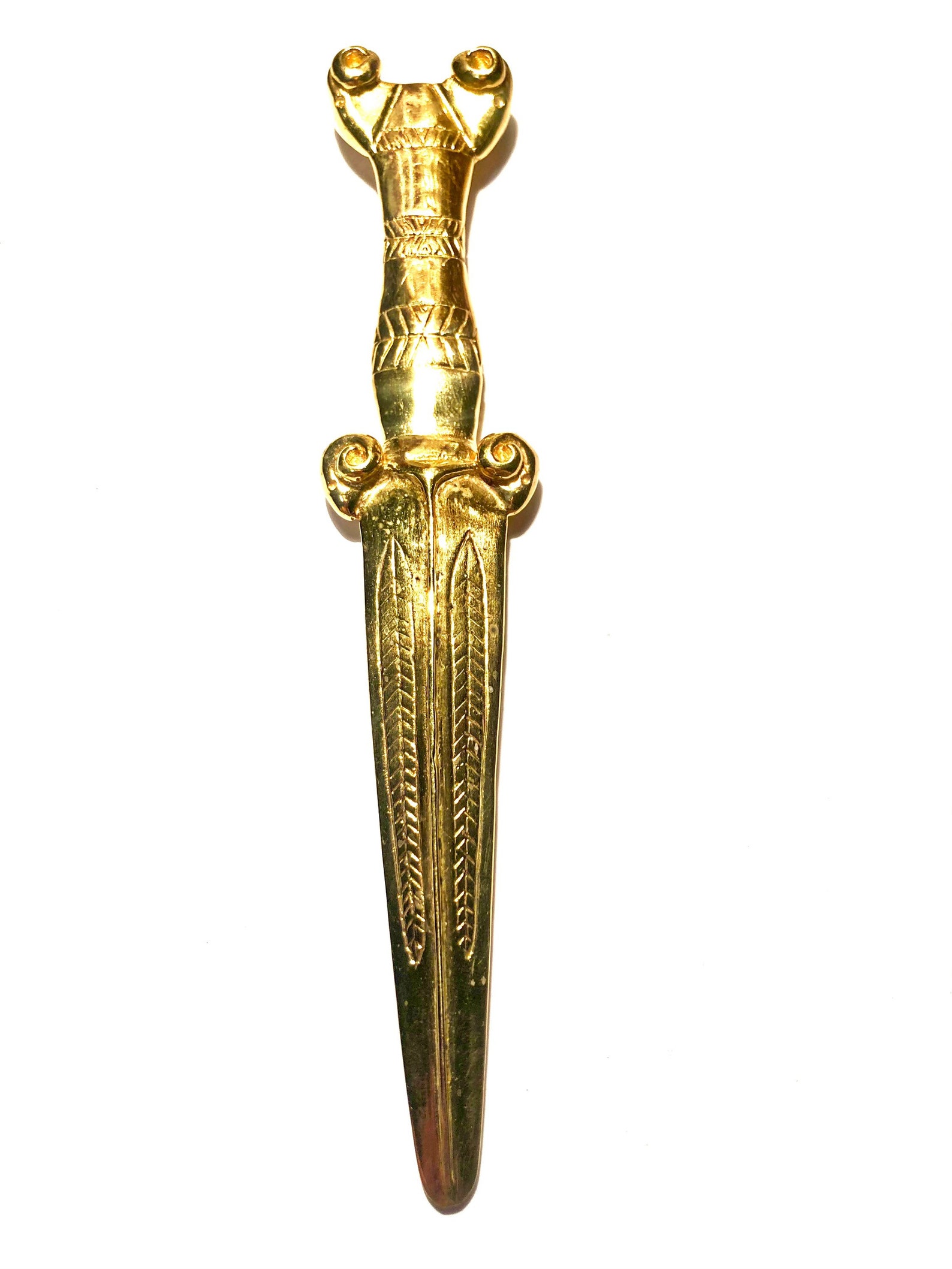 Collectible Ritual Dagger Golden Ceremonial Dagger With Frog - Etsy