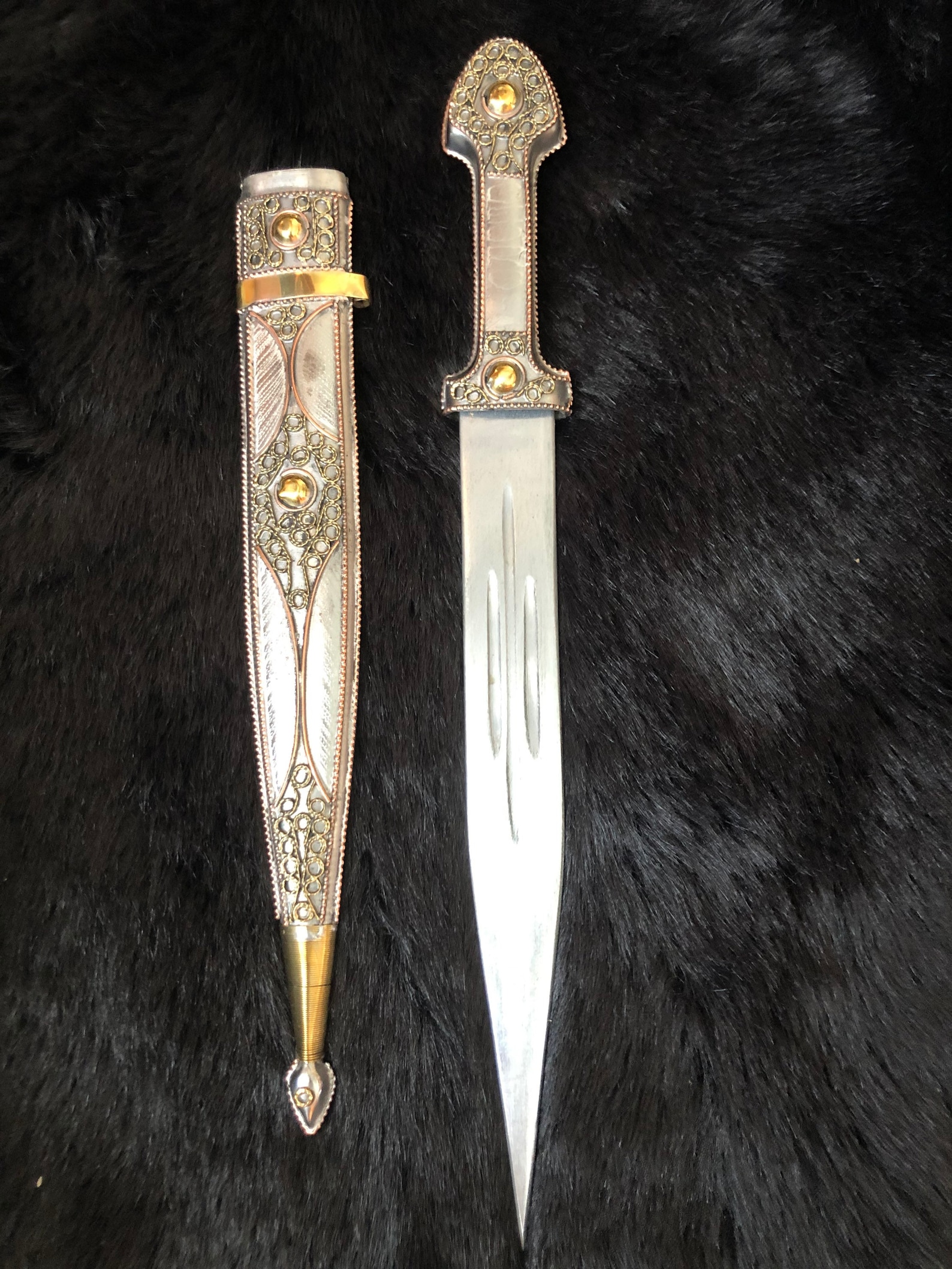 HandmadeVintage caucasian georgian dagger sword with sheath | Etsy