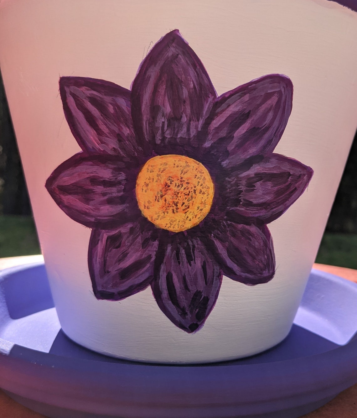 Painted Clay Pot. Hand Painted Flower Pot. Decorative Planter. - Etsy