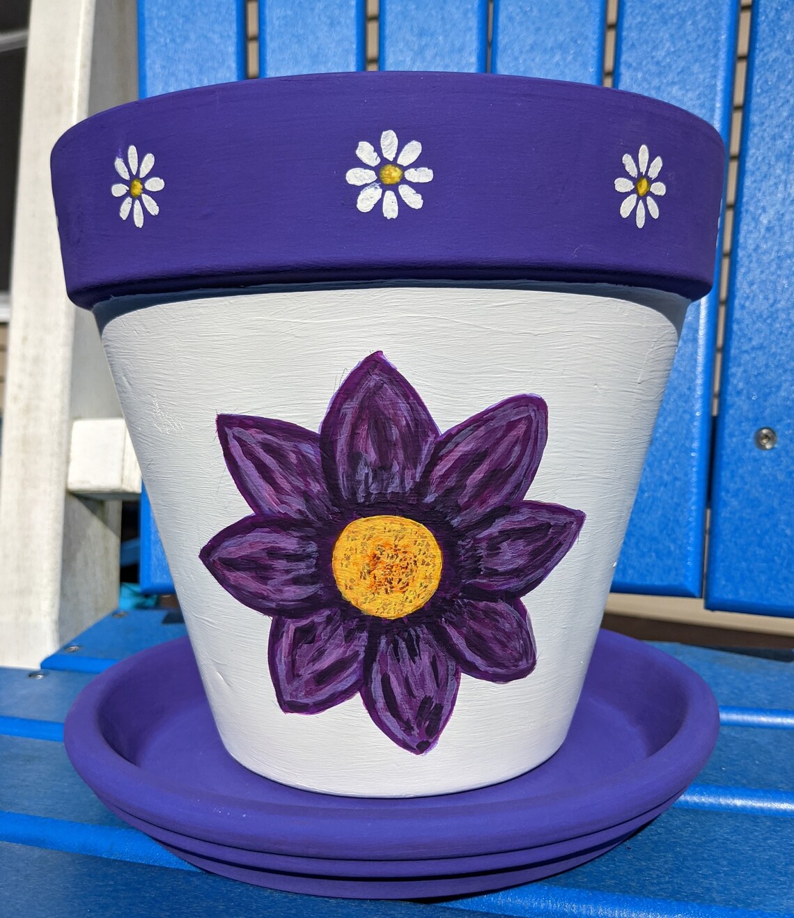 Painted Clay Pot. Hand Painted Flower Pot. Decorative Planter. - Etsy