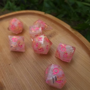 Dnd Dice Set Hot Air Balloon Pastel Sakura Flower Sprinkles Dungeons ...