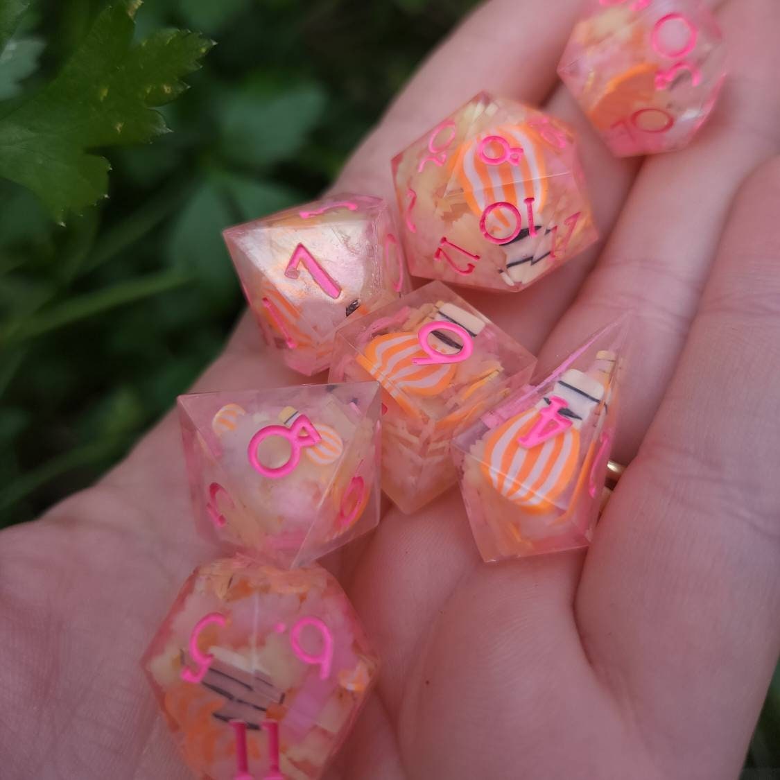Dnd Dice Set Hot Air Balloon Pastel Sakura Flower - Etsy