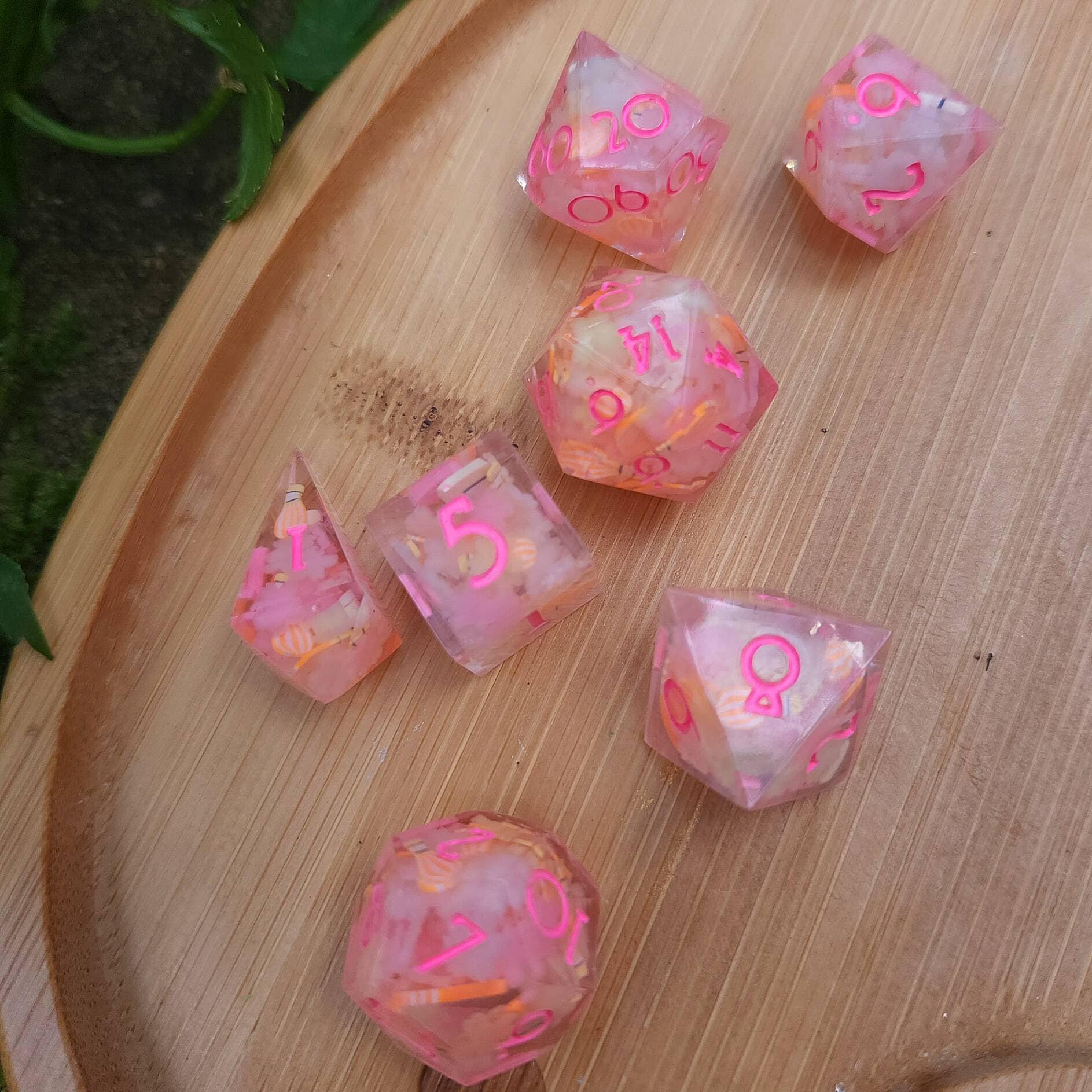 Dnd Dice Set Hot Air Balloon Pastel Sakura Flower - Etsy