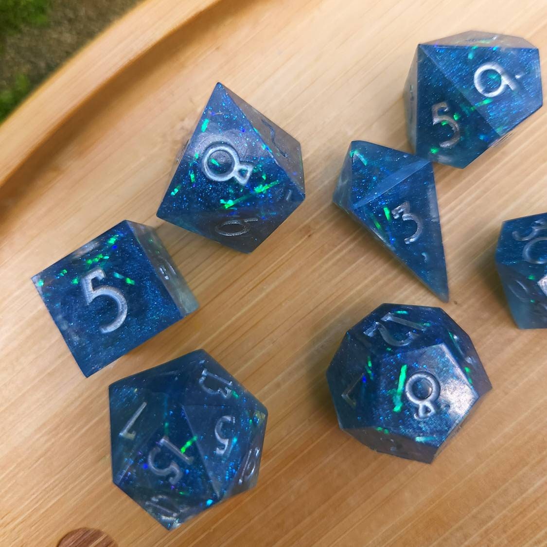 Dnd Dice Set Deep Ocean Nebula Dungeons and Dragons Dice - Etsy