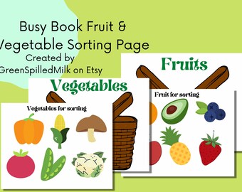 Fruit and Vegetables Sorting - Etsy