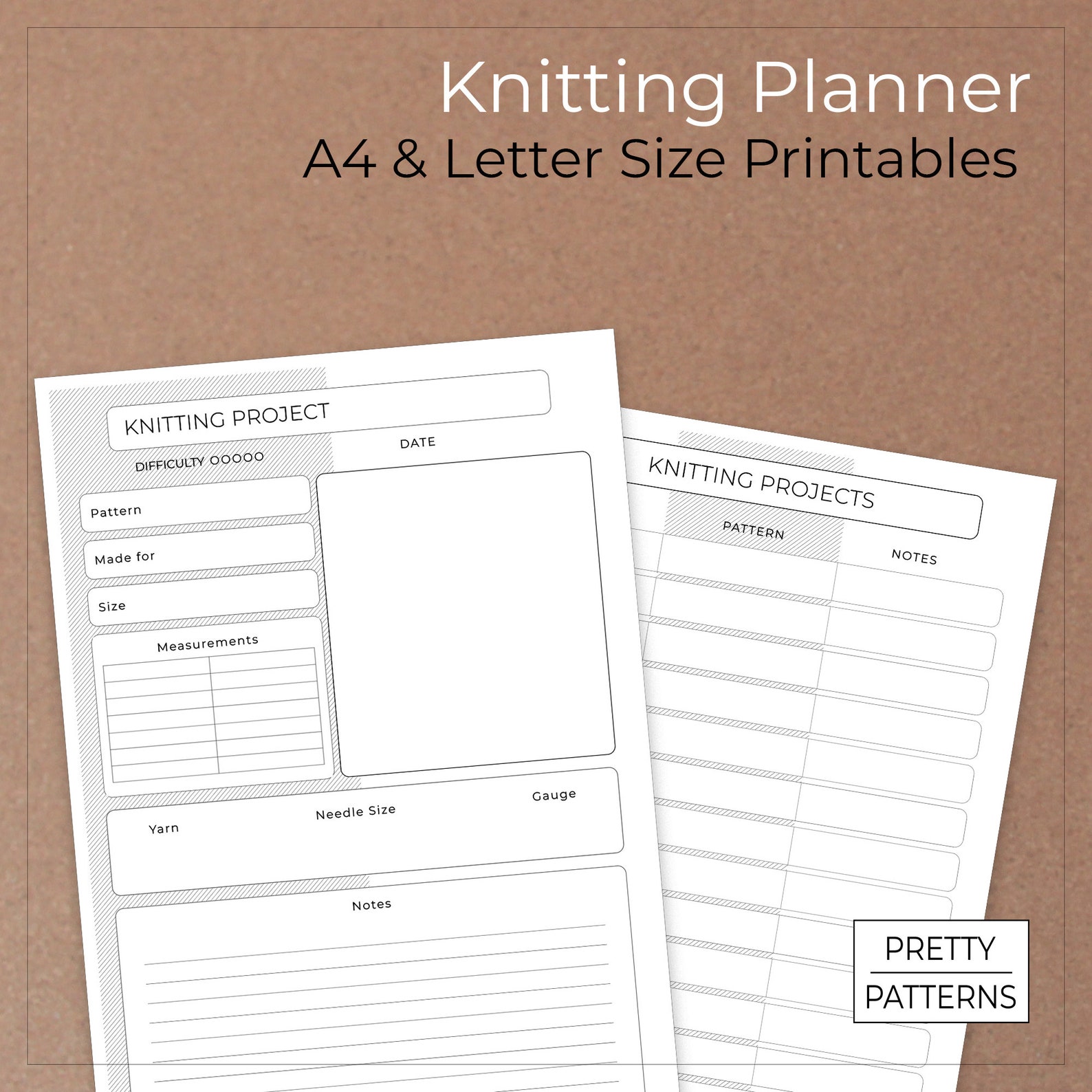 Printable Knitting Project Planner | Organize Your 2025 Projects With ...