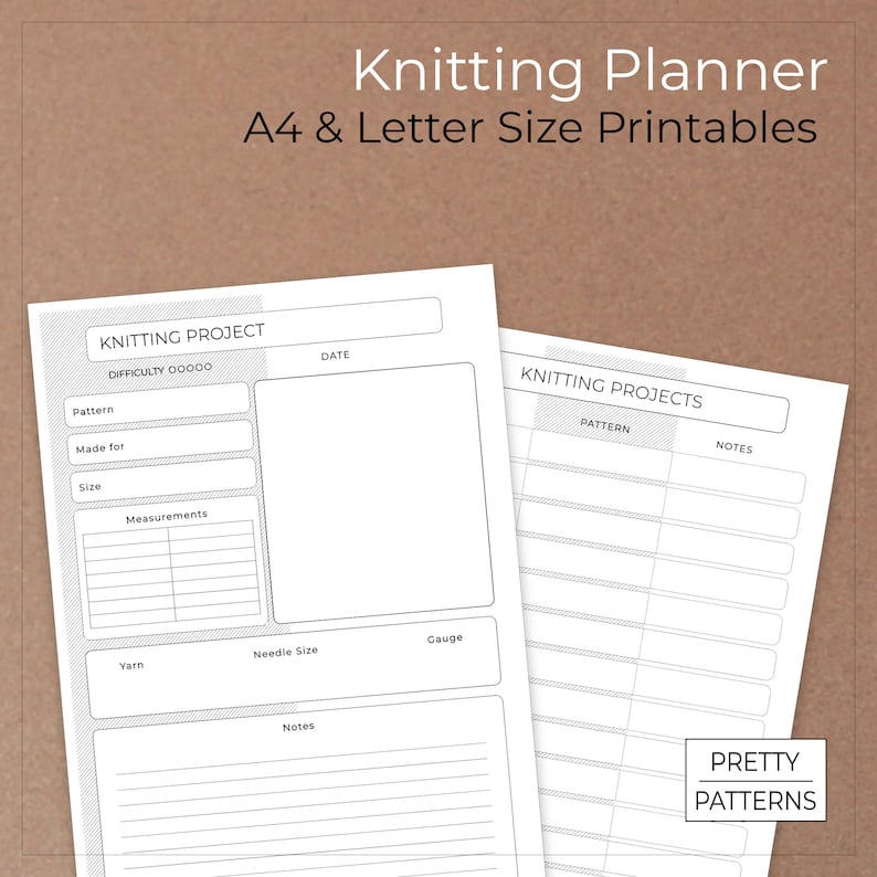 Printable Knitting Project Planner | Organize Your 2025 Projects With ...