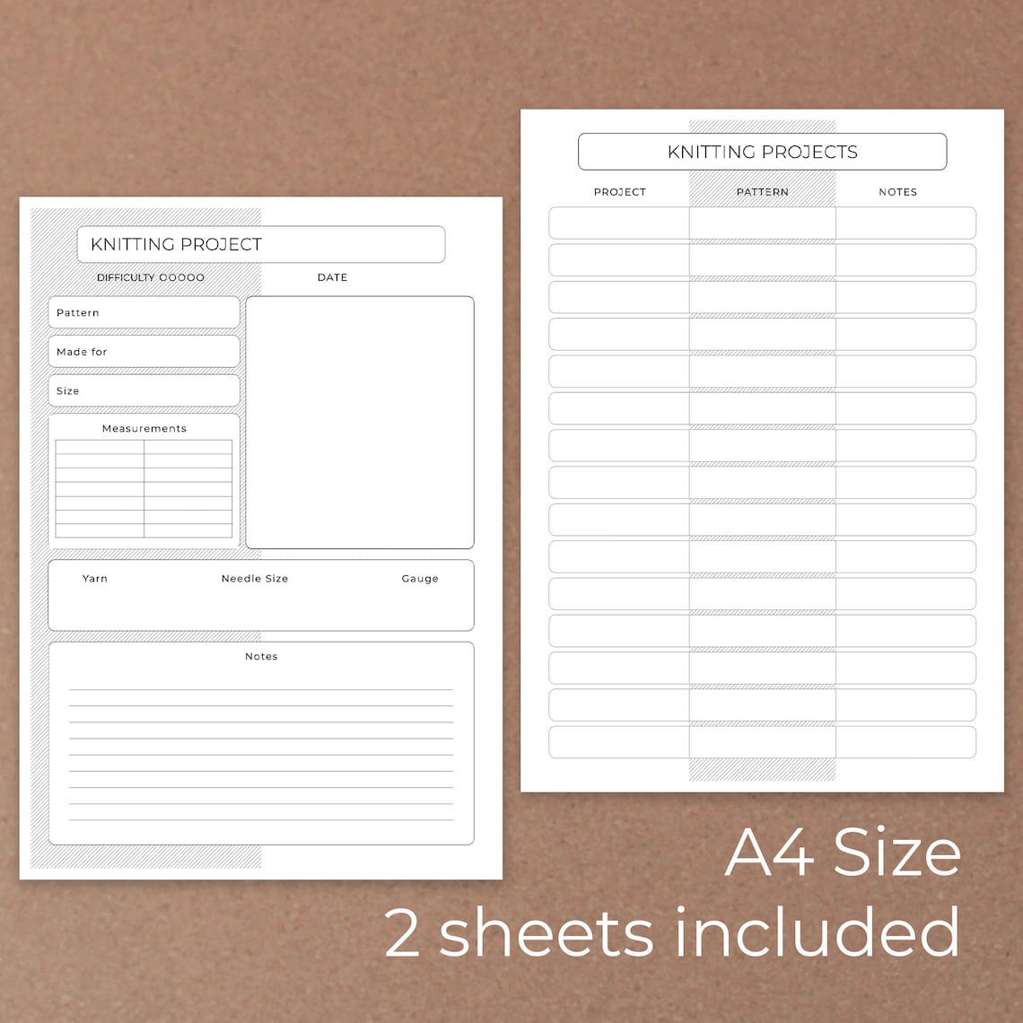 Printable Knitting Project Planner | Organize Your 2025 Projects With ...