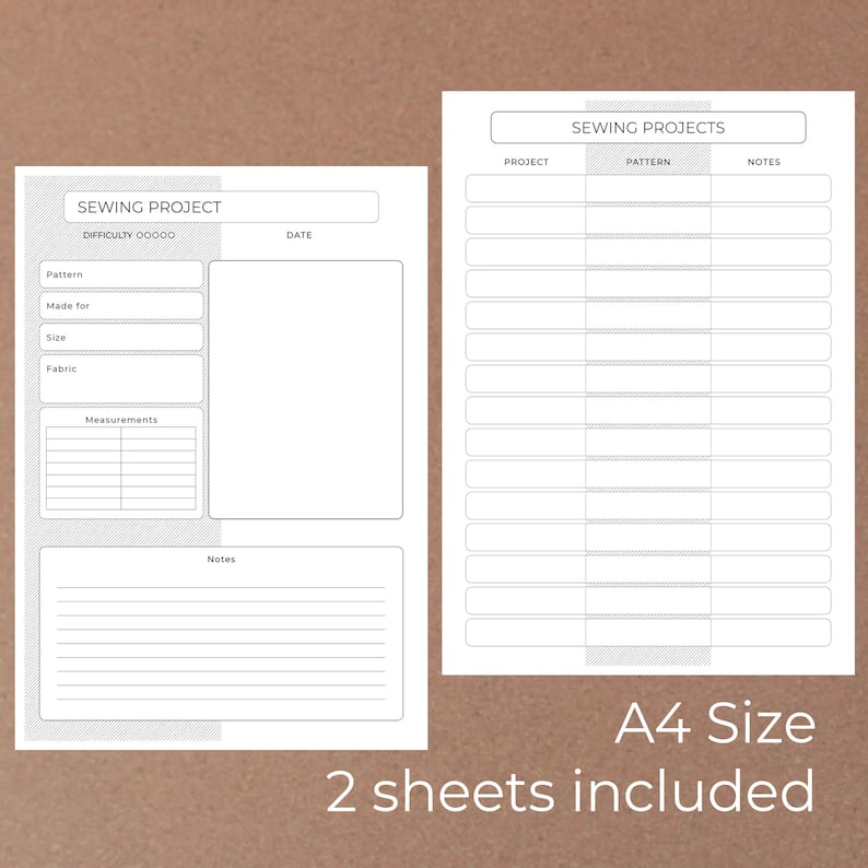 Printable Sewing Project Planner | Organize Your 2025 Projects Today - Etsy