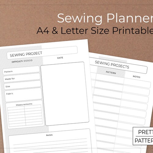 PDF Printable Sewing Worksheet Project Worksheet Project - Etsy