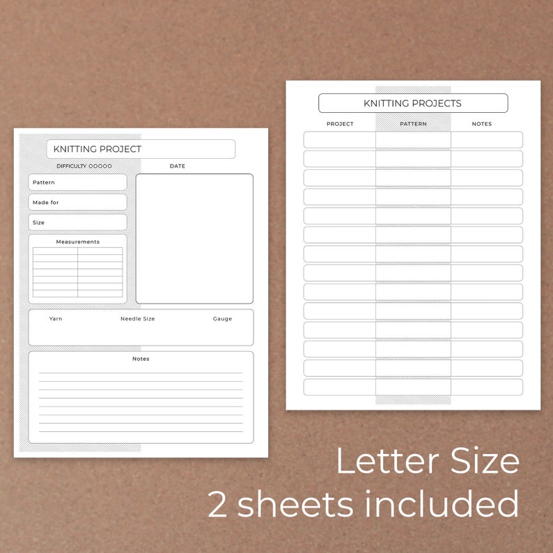 Printable Knitting Project Planner | Organize Your 2025 Projects With ...