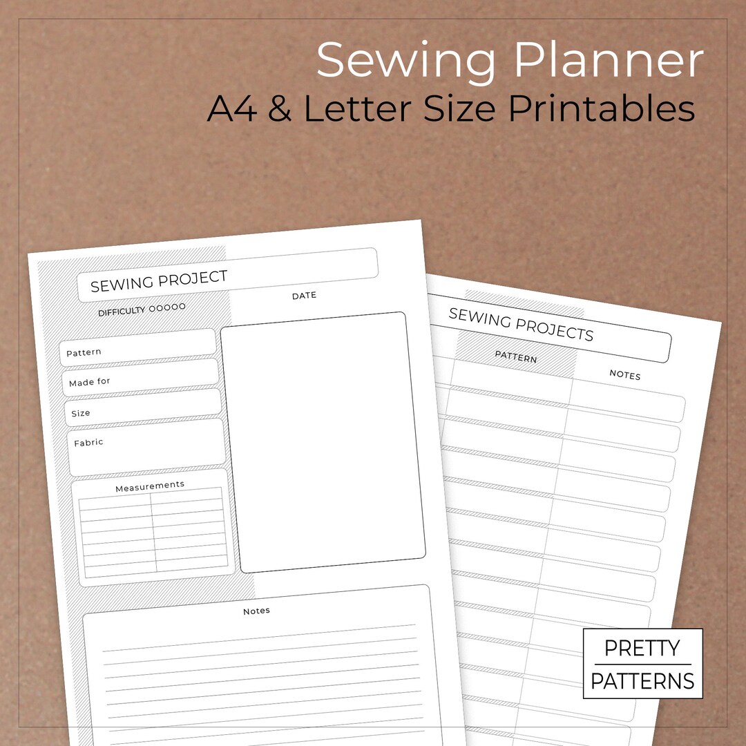 Printable Sewing Project Planner Organize Your 2024 Projects Today Etsy