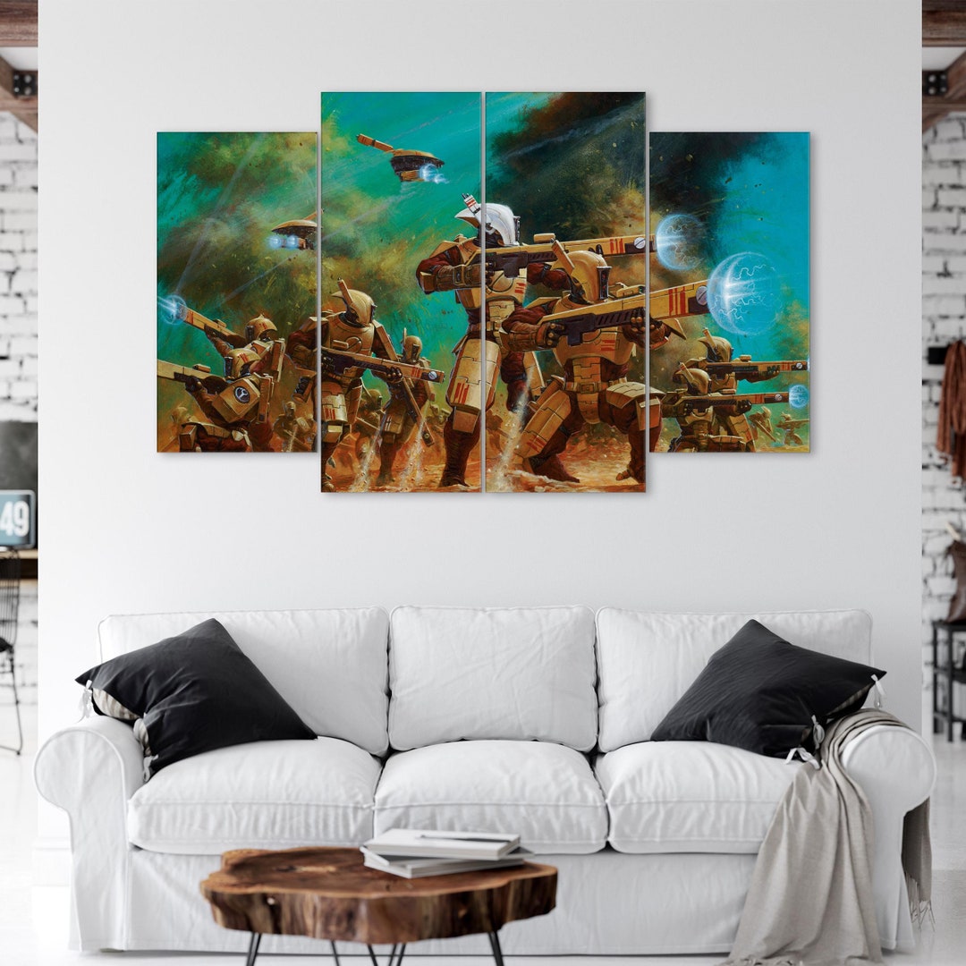 Fire Wariors Team, Warhammer 40k Print, Wh40k Print, WH Wall Art, Xenos ...