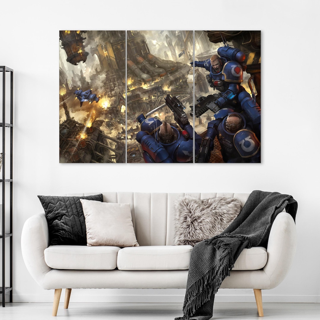 Space Marine Canvas, Adeptus Astartes, Ultramarines, Wh40k Print, WH ...